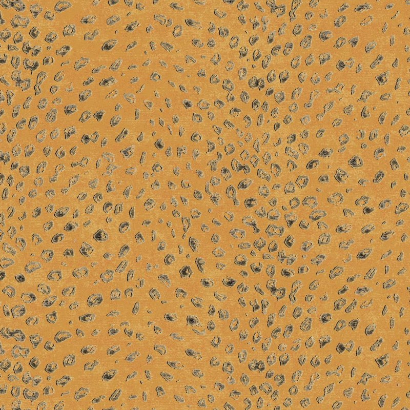 Papel Pintado moderno color ocre imitación piel de animal efecto brillo